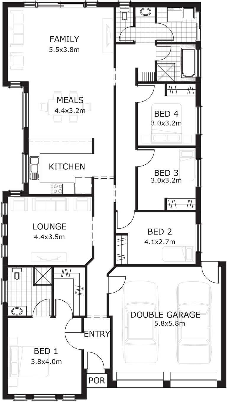 Sterling Homes • Carrington 175 - Home Design - Sterling Homes - Home ...
